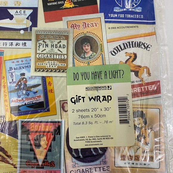 Accoutrements | Other | Vintage Cigarette Tobacco Ads 202 Wrapping ...